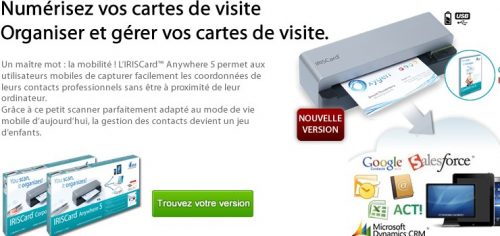 Scanner de cartes de visite portable
